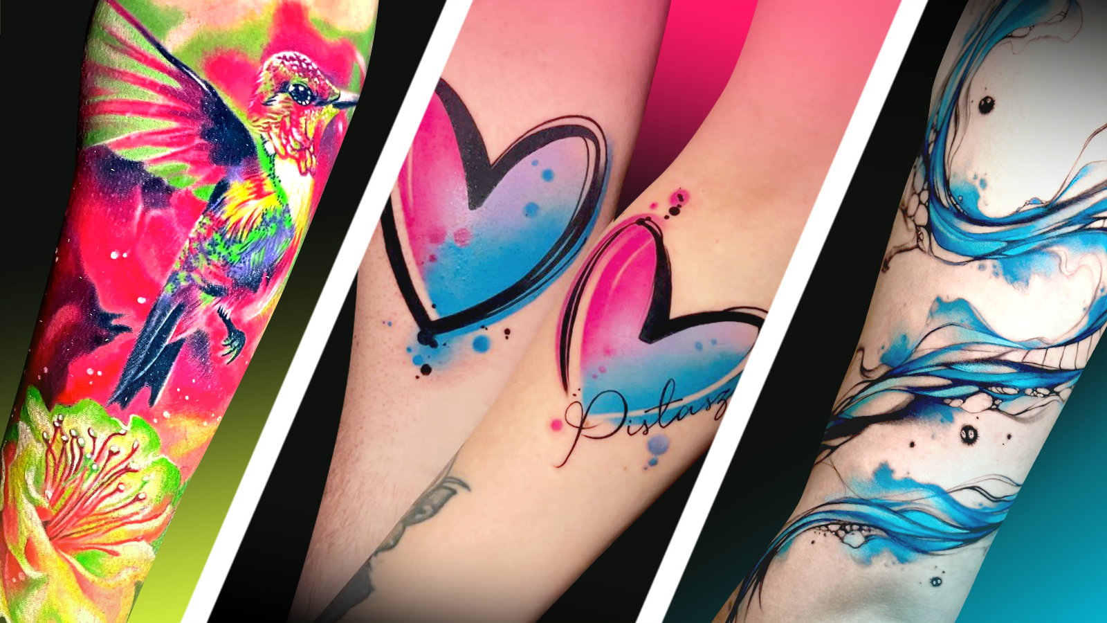 Geniaal geet - Beste aquarel-tatoeages - Tatoeage Materiaal